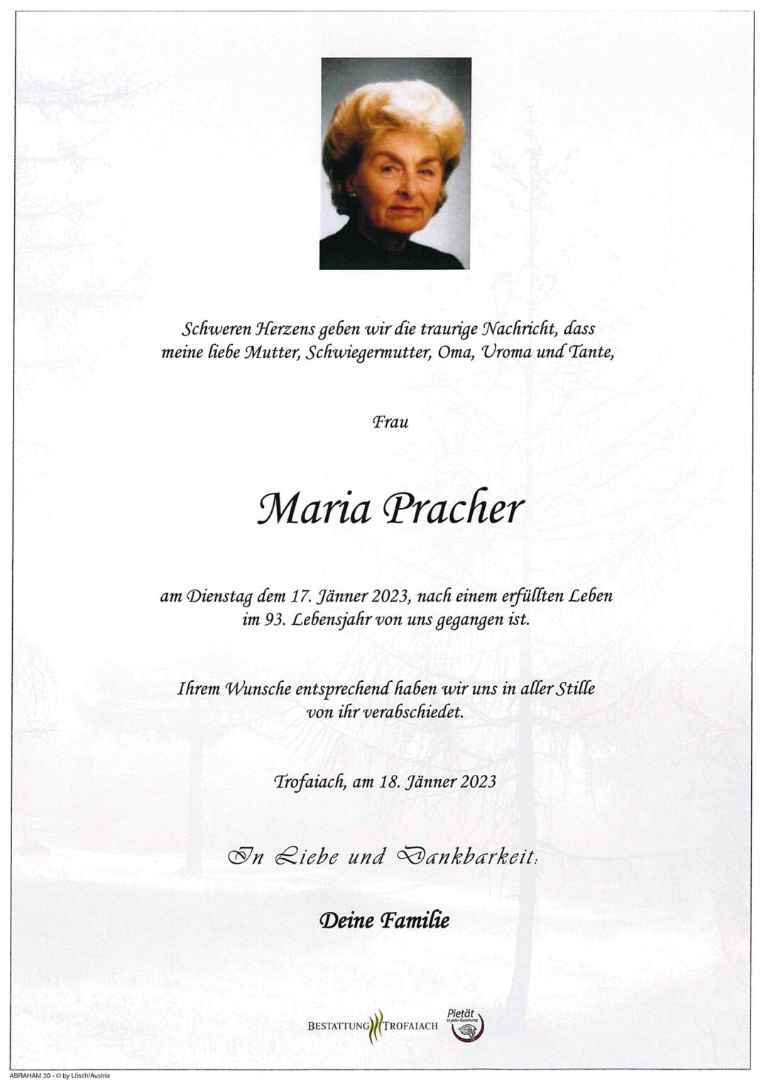 Pracher Maria - Stadtwerke Trofaiach