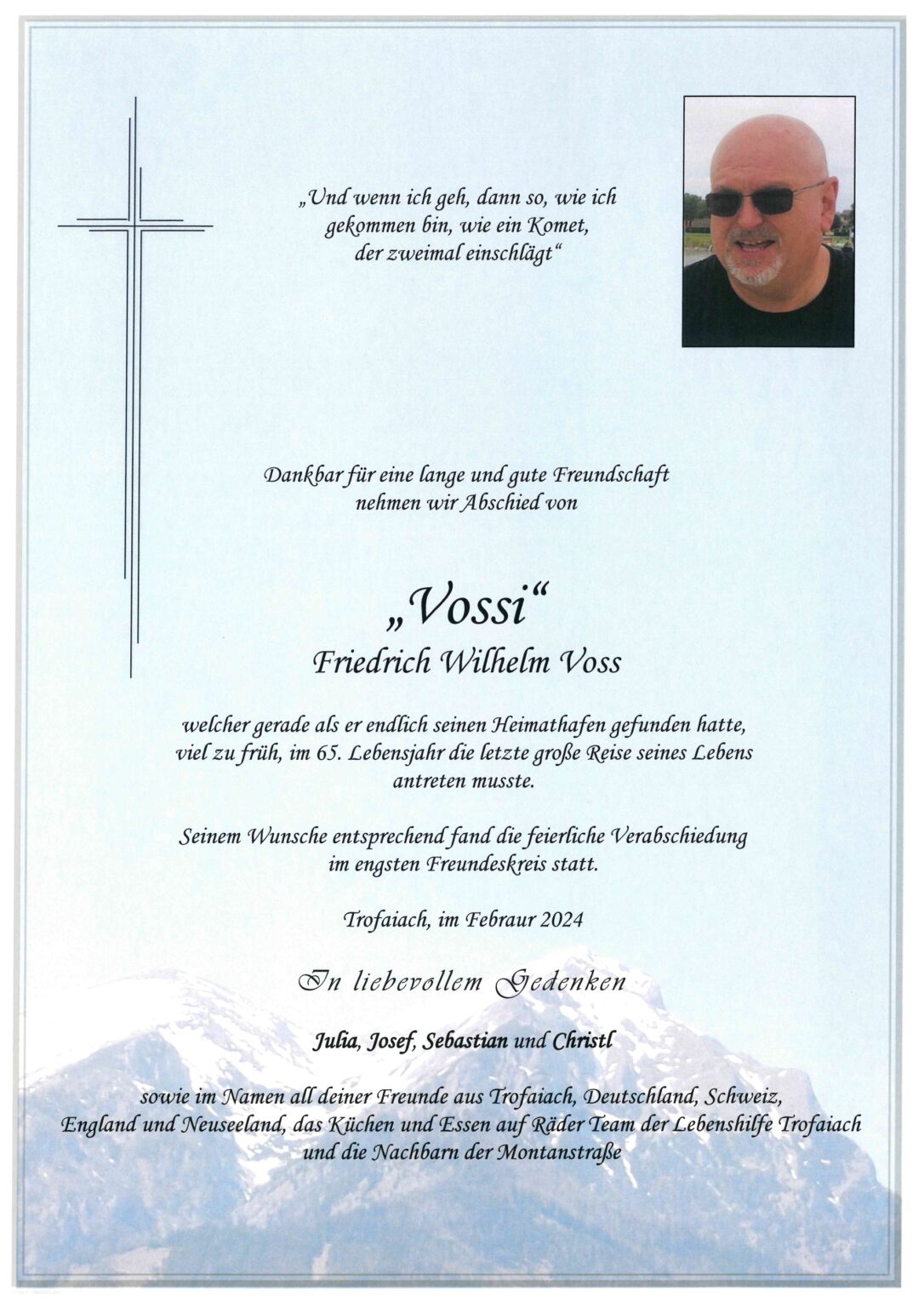 "Vossi" (Friedrich Wilhelm Voss) - Stadtwerke Trofaiach