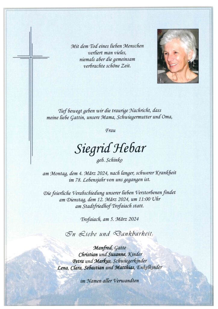 Hebar Siegrid - Stadtwerke Trofaiach